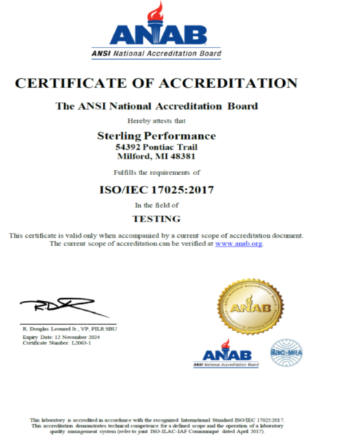Sterling Performance Accreditation - Sterling Performance